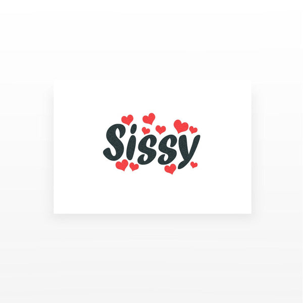 Sissy Hearts Temporary Tattoos Set Of 2 Hornytattoos